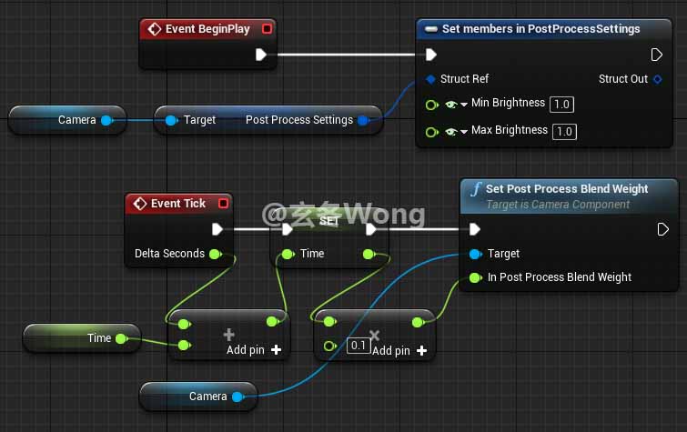 [UE4]Modify Post Process Settings at Run-time